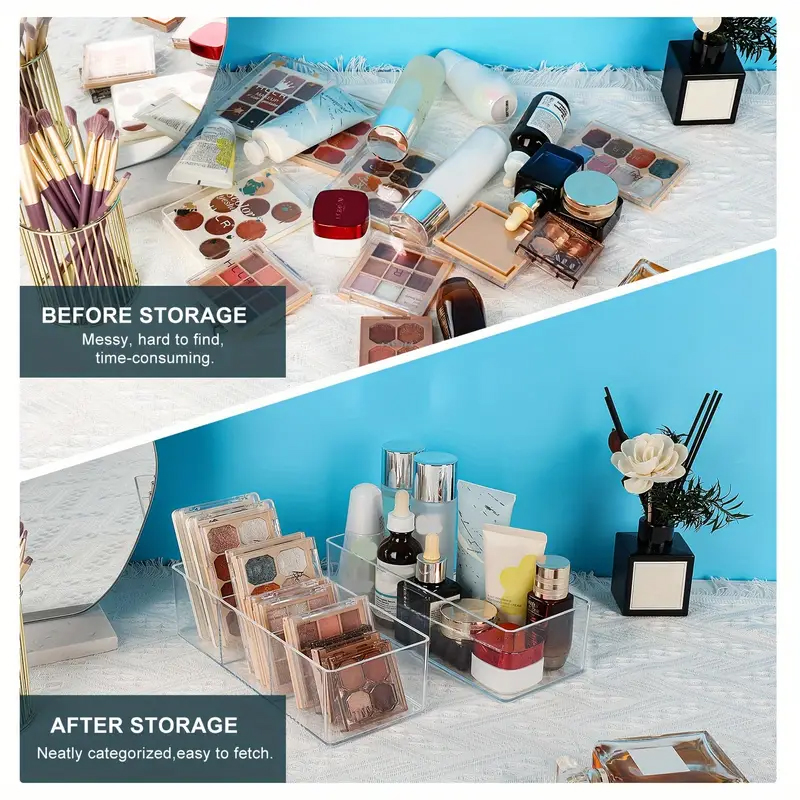 Acrylic Transparent Storage Box for Desktop Clutter Storage with Drawer ...