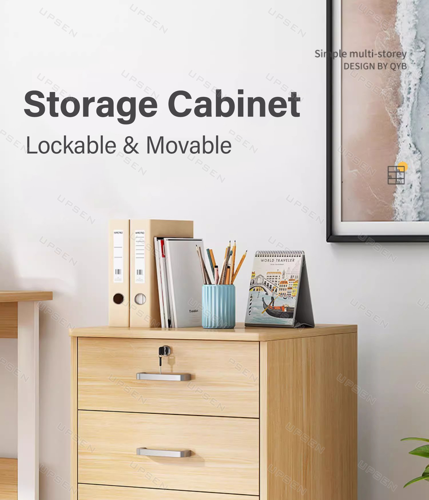 Bedside Cabinet With Lock Mini Modern Simple Storage Bedroom Bedside ...