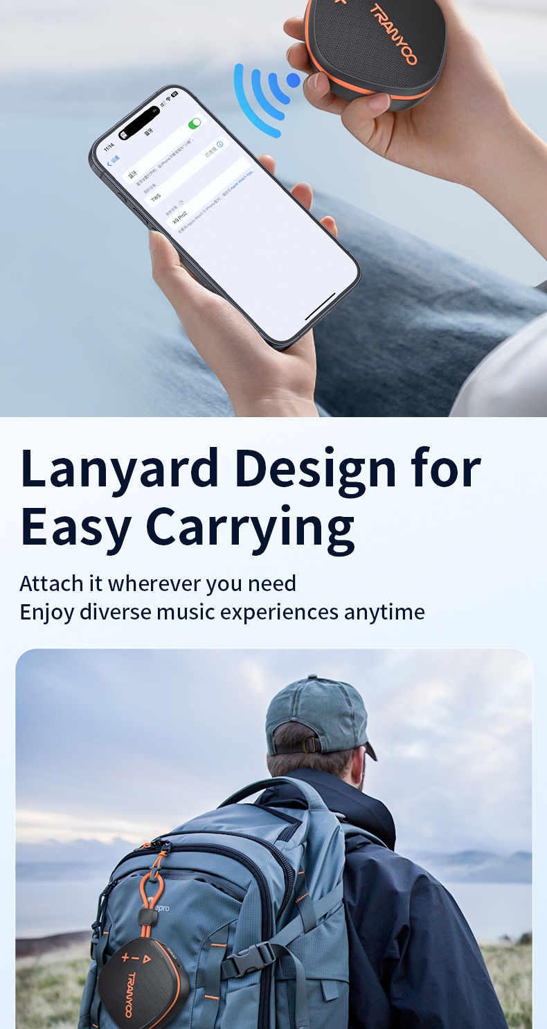 Tranyoo B16 Speaker Bluetooth 5.3 Hi-Fi Stereo Stylish TWS ...