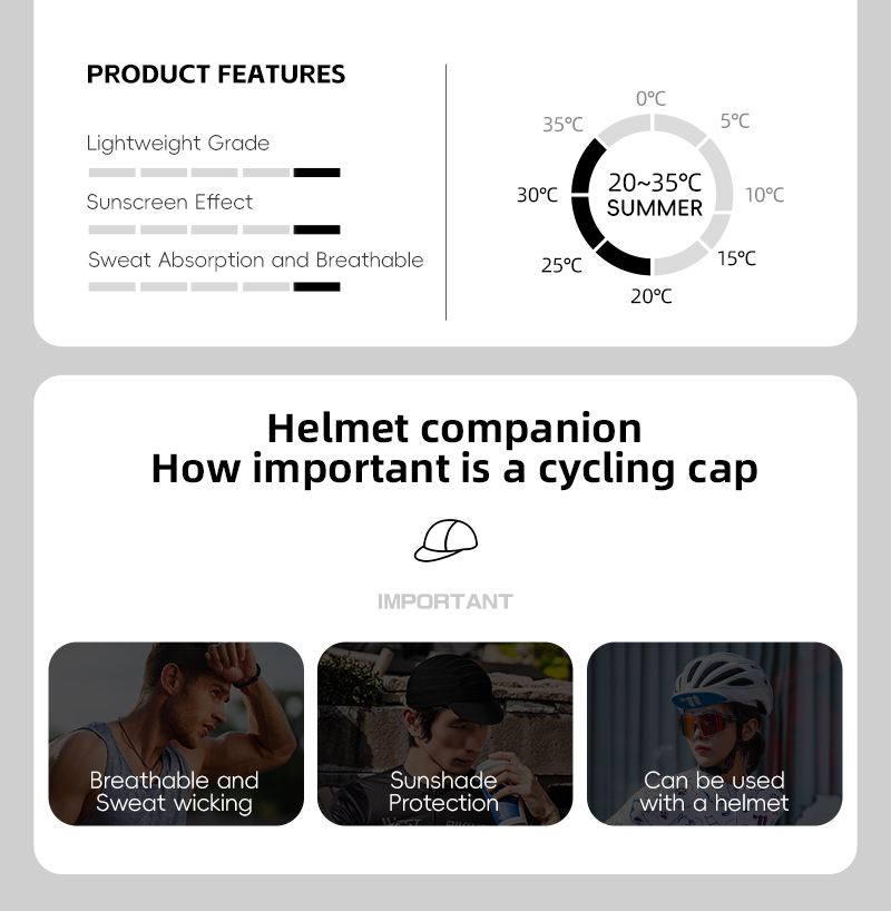 WEST BIKING Cycling Cap Sun Protection Breathable Sun Hat Bicycle Cap ...