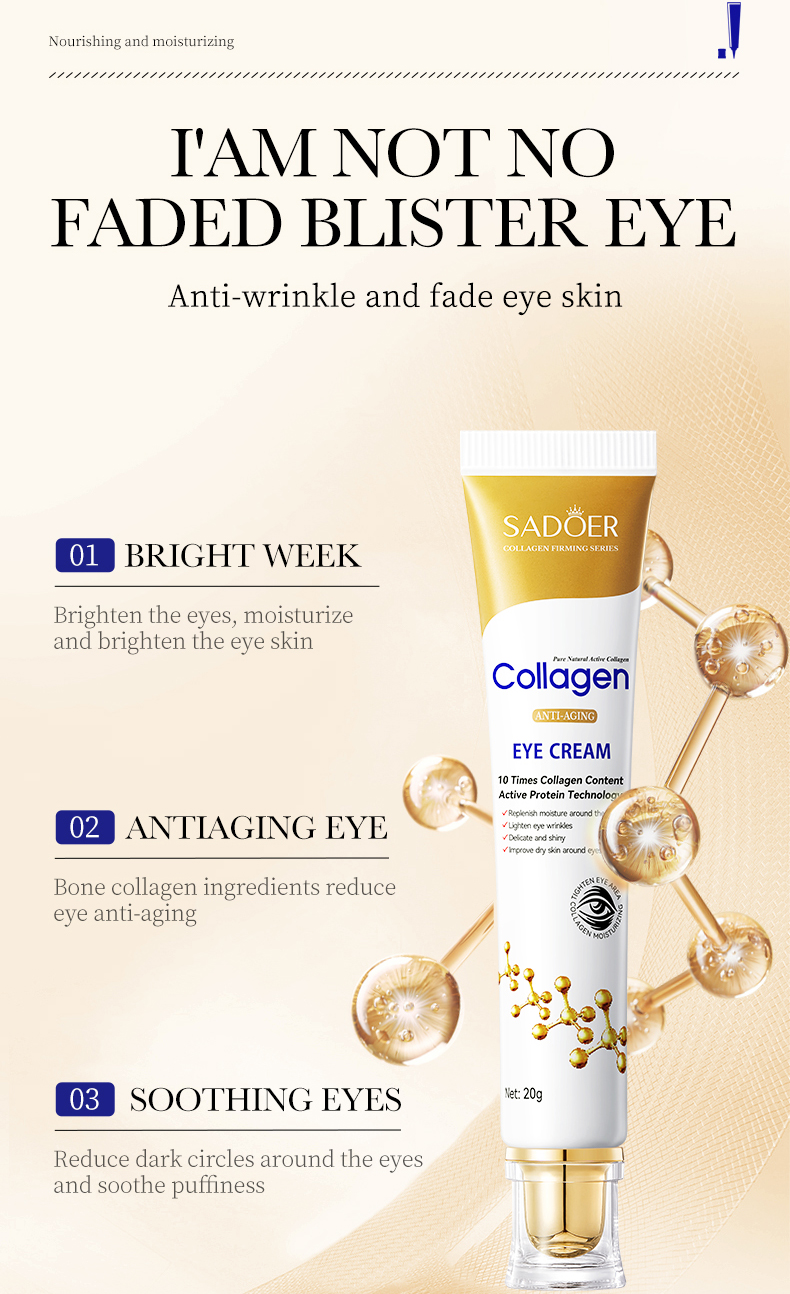 SADOER Buy 1 Take 1 Collagen Eye Cream Remove Eye Bags Improve Dark ...