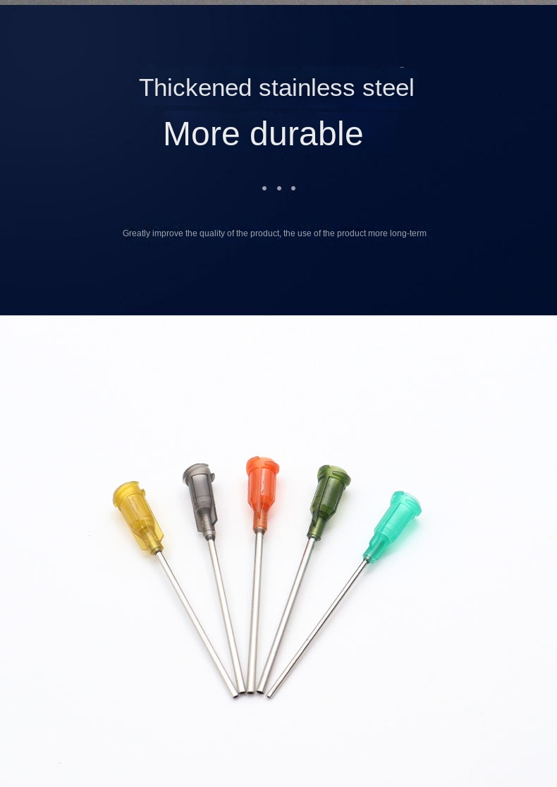 30pcs 38mm 1.5-inch 10G-30G Stainless Steel Screw Thread Dispensing Needle,Glue Injection Needle ...