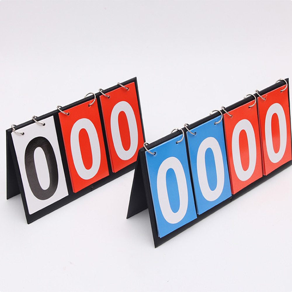1 PCS 4 Digital Score Board PVC Portable Desktop Scoreboard Table ...