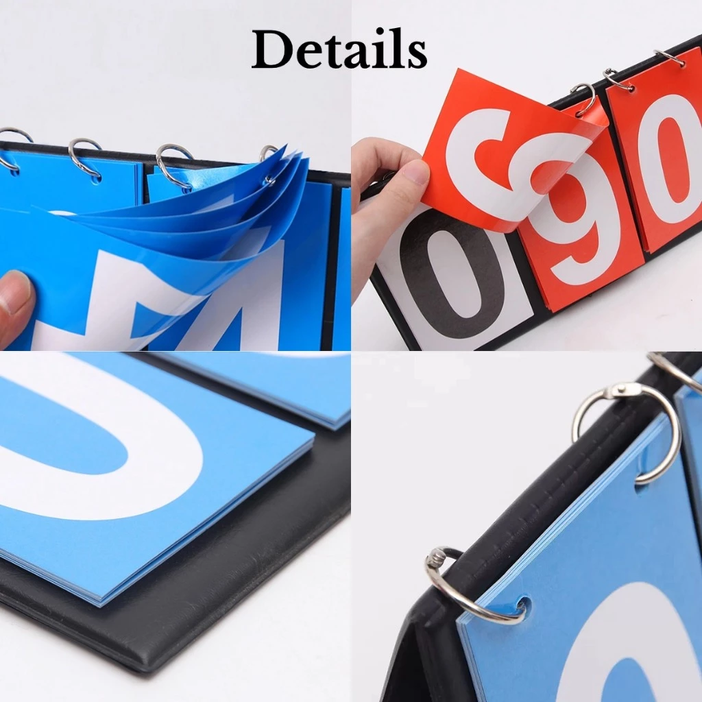 1 PCS 4 Digital Score Board PVC Portable Desktop Scoreboard Table ...