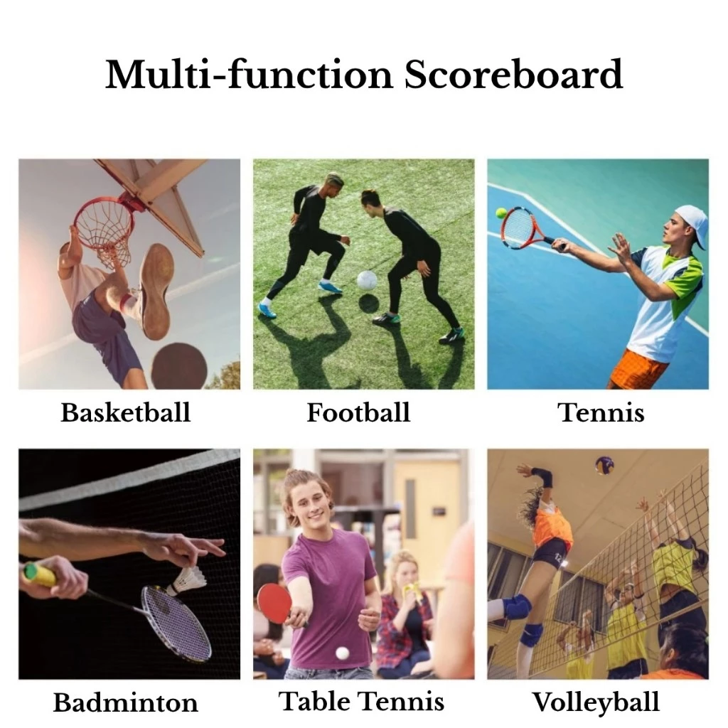 1 PCS 4 Digital Score Board PVC Portable Desktop Scoreboard Table ...