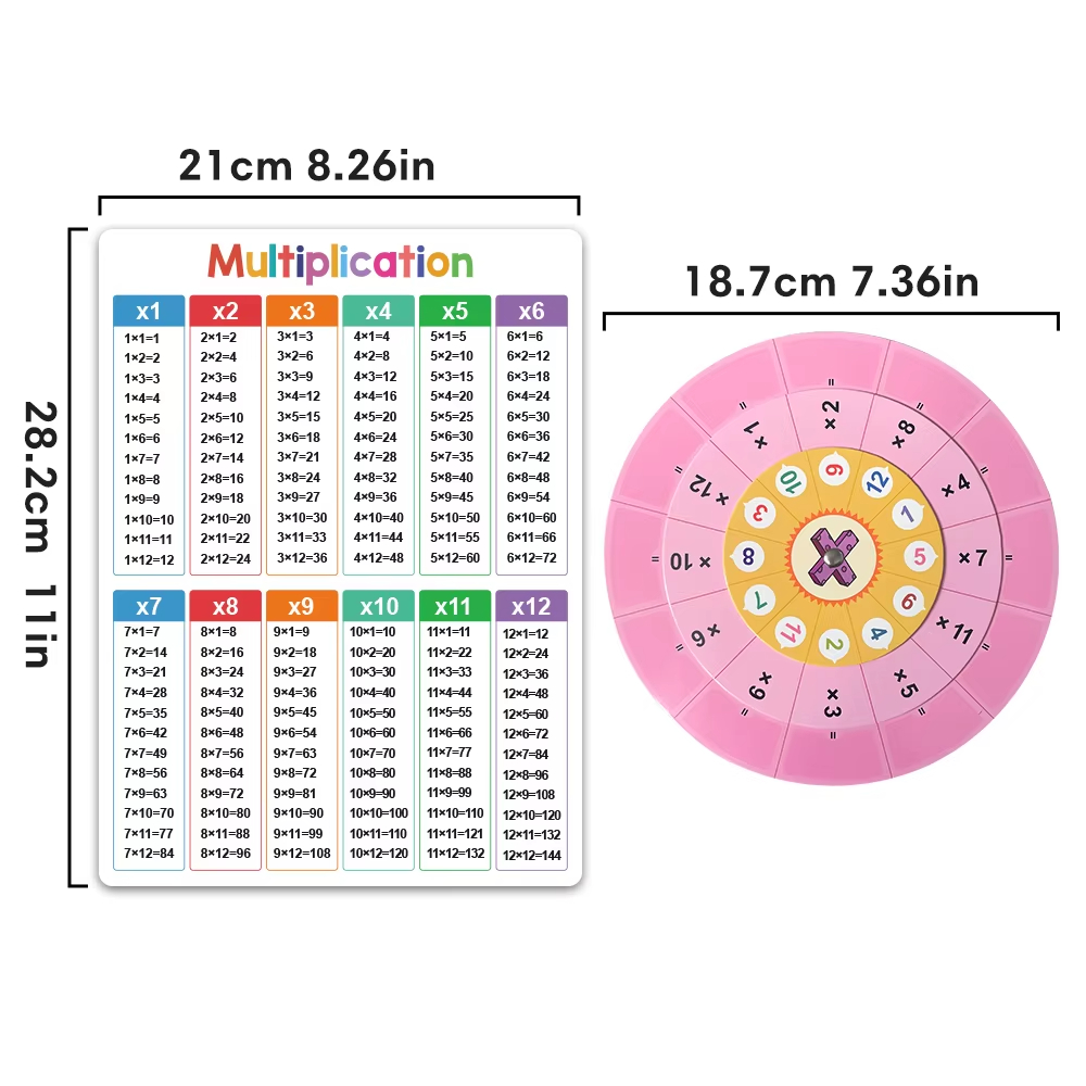 Montessori 1-12 Multiplication Training Spinner Game, Self-check Math ...