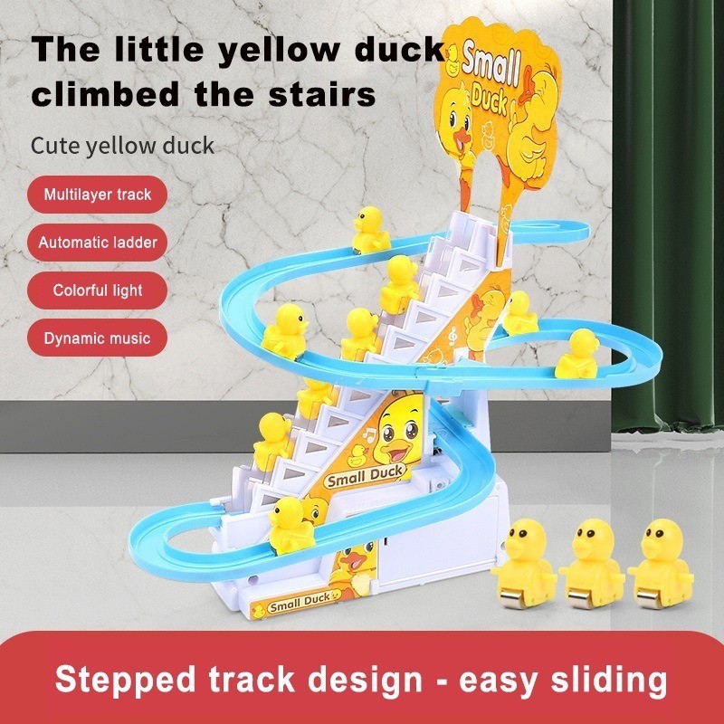 COCOCUBBY Electric Track Slide Toy Children's Little Duck Climbing ...