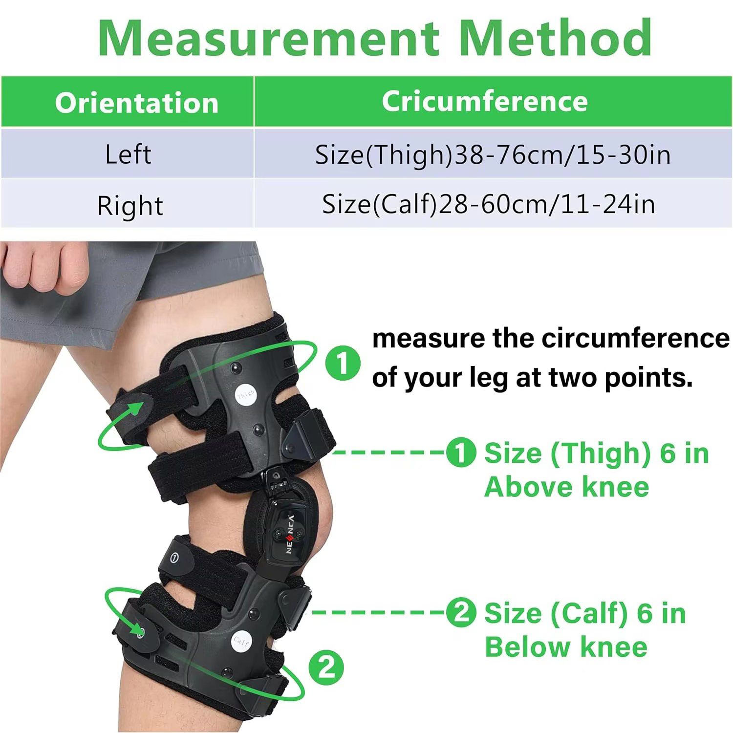 NEENCA Unloader ROM Knee Brace (Fit all Size), Hinged Immobilizer for ...