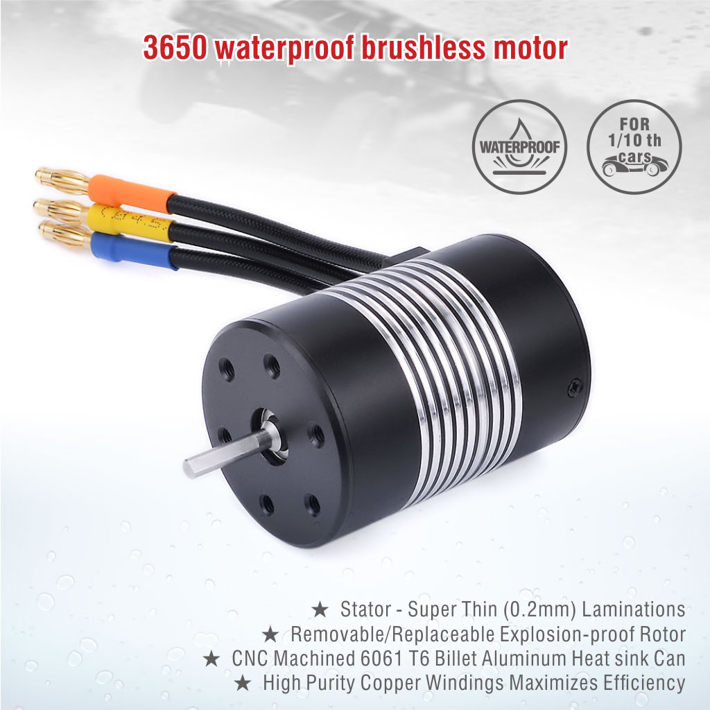 ROCKET Waterproof 3650 Sensorless Brushless 5200KV/4300KV/3900KV/3100KV/2300KV Motor M60A T Plug ...
