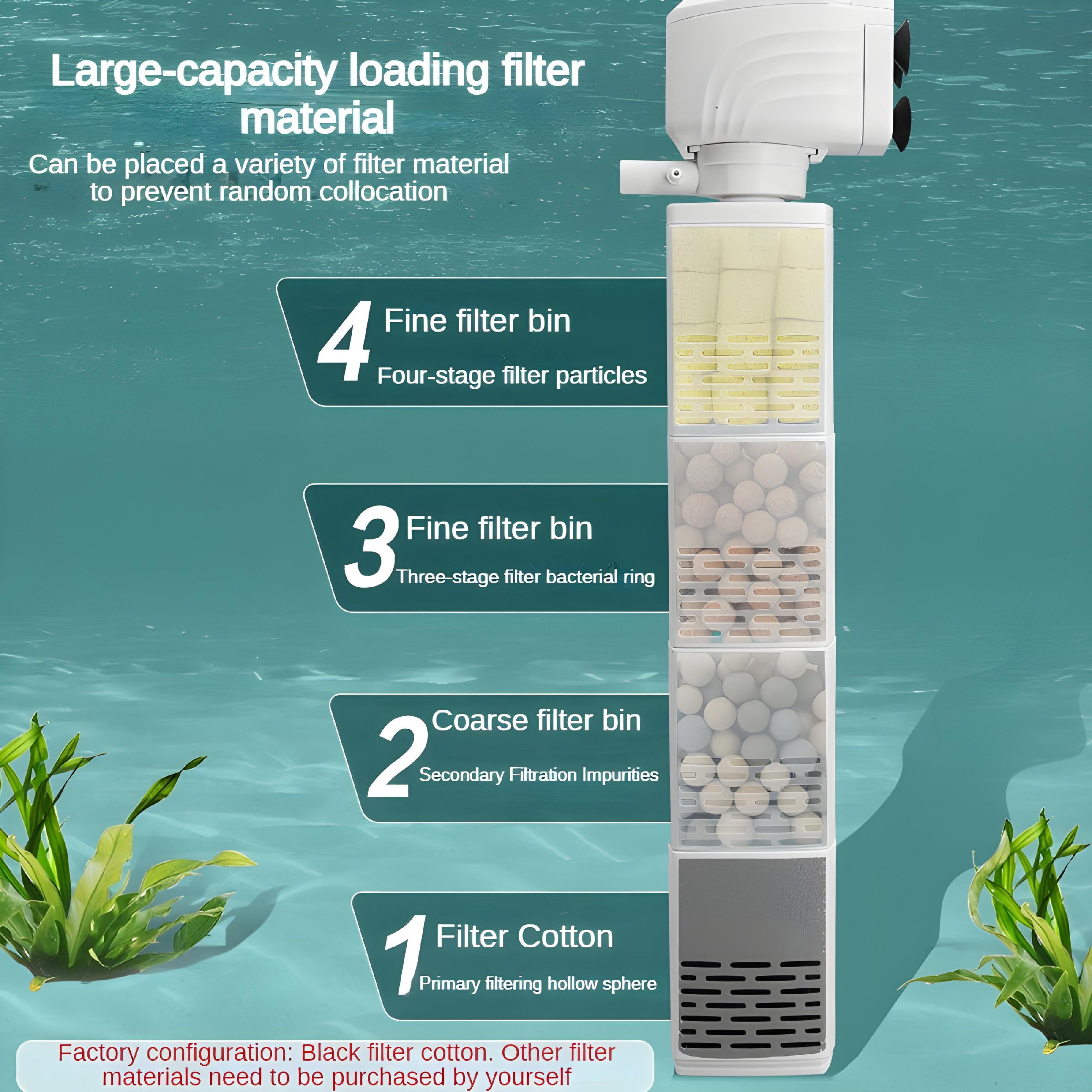 {Free shipping} Fish tank filter six in one filter pump circulation ...