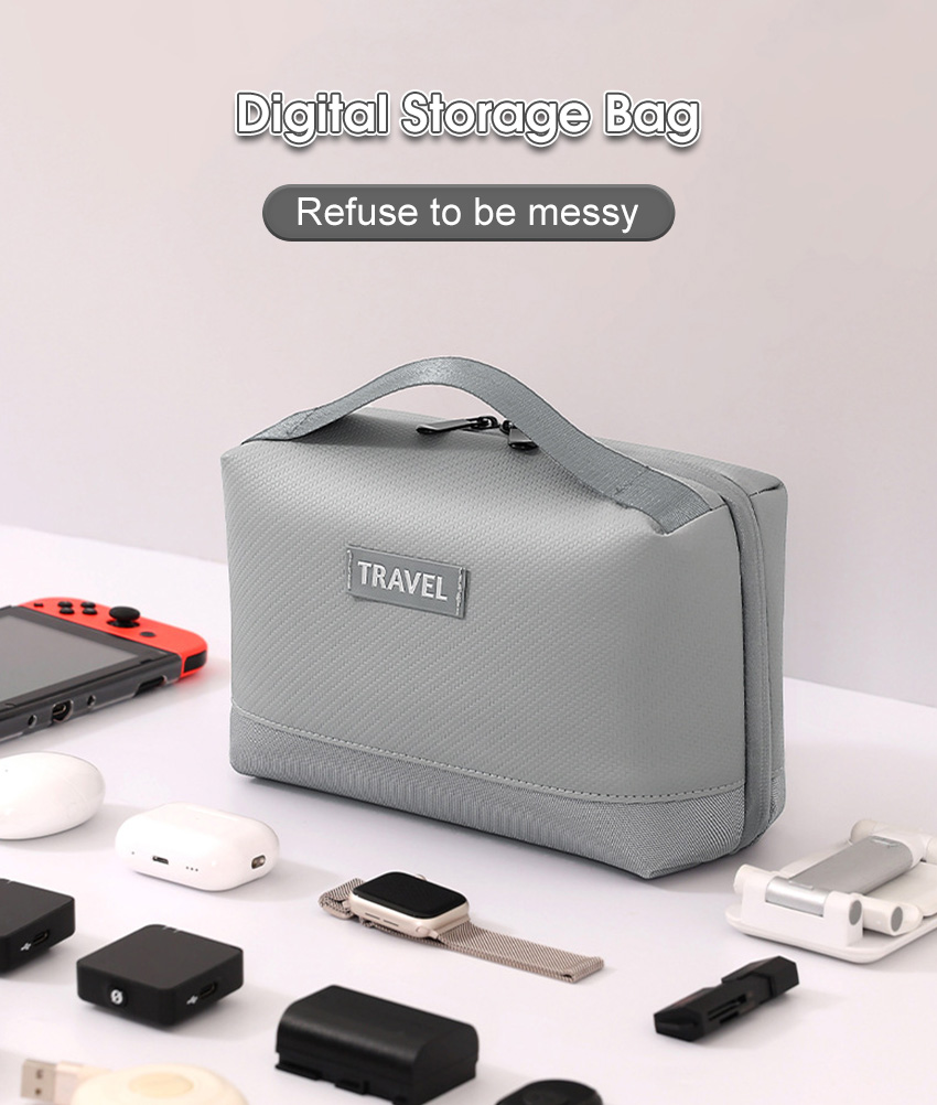 MENSPE Digital Storage Bag Travel Organizer Electronic Gadget Bag USB ...