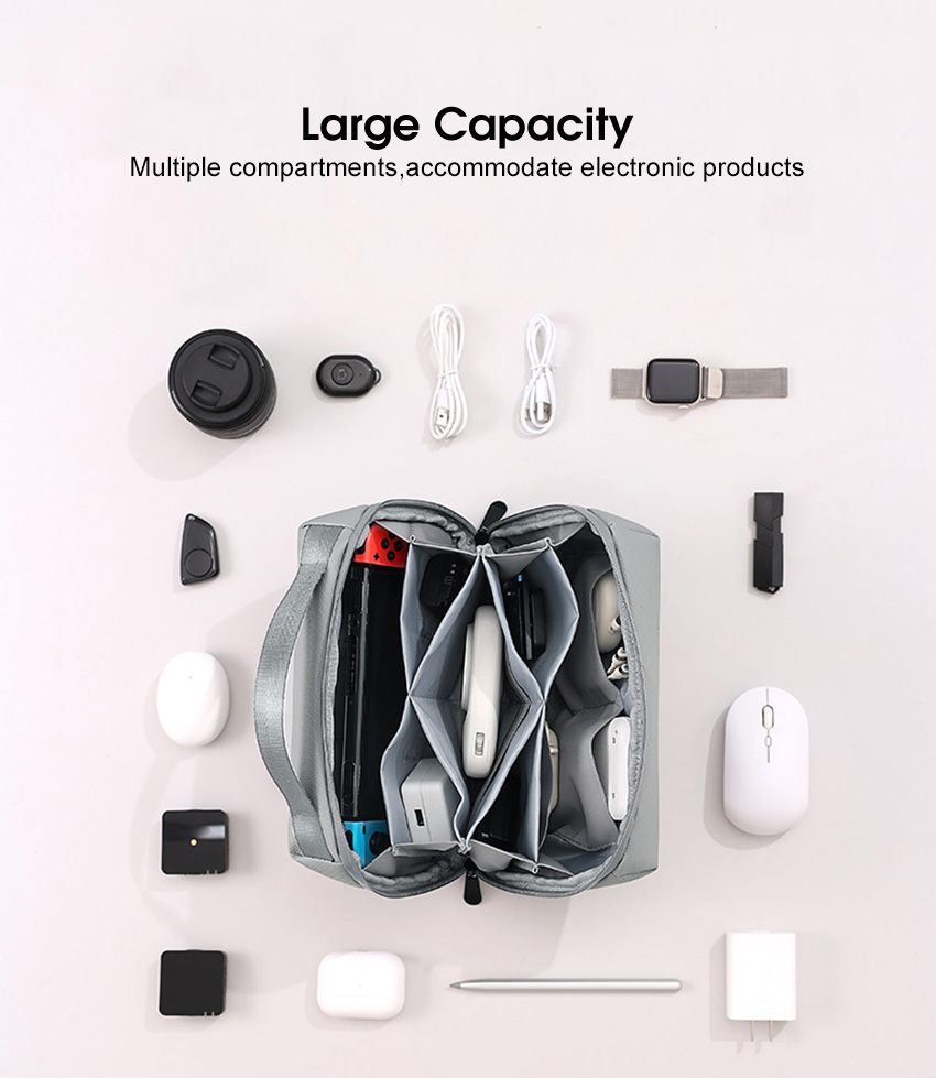 MENSPE Digital Storage Bag Travel Organizer Electronic Gadget Bag USB ...