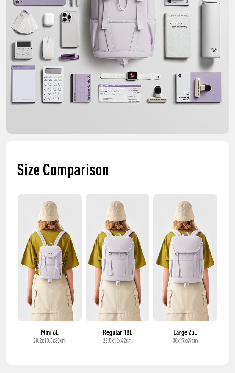 MAH 3253 Mini Tour Backpack with Waterproof Fabric Full Colors 6L ...