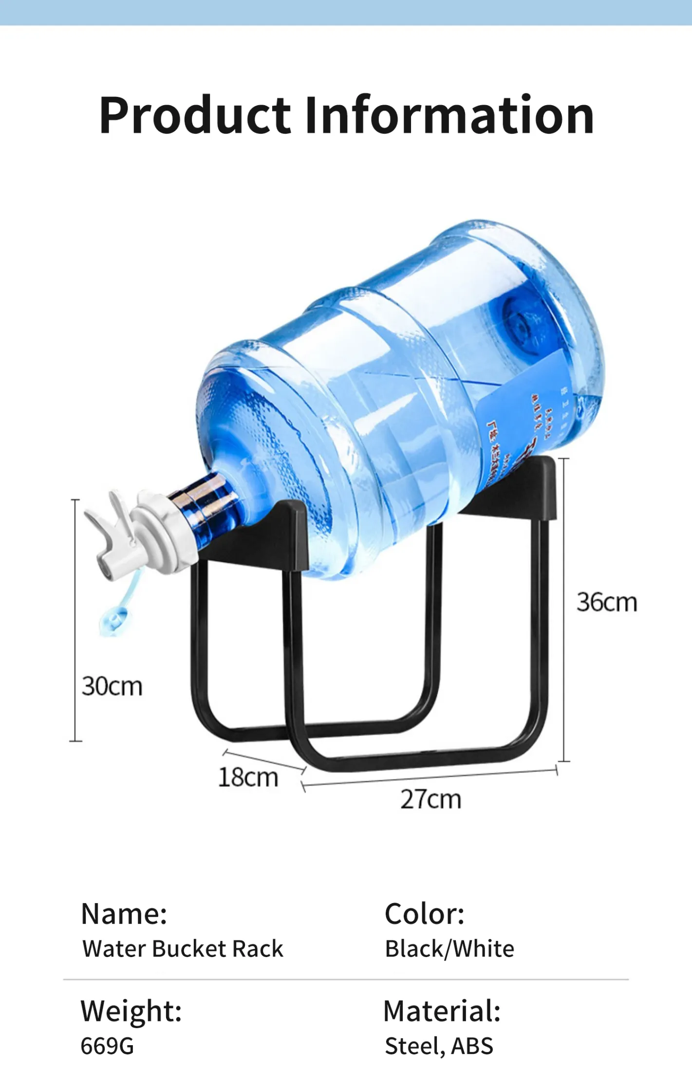 Detachable Bracket Bottled Water Water Dispenser Portable Mineral Water ...