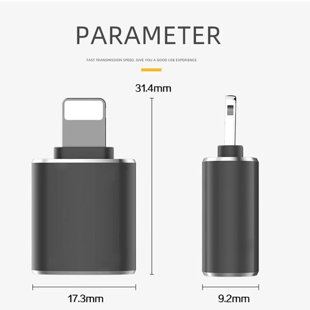 USB 3.0 OTG adapter, suitable for iPhone/iOS, used for USB flash drive ...