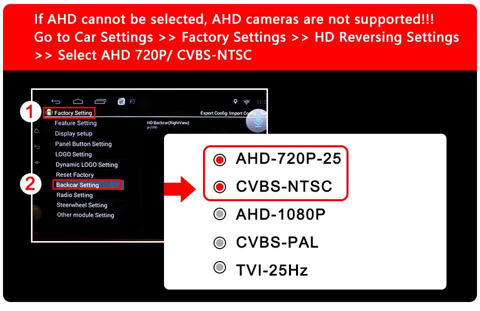 Smartour AHD 720P 170 Degree Fisheye Golden Len Front View Camera ...