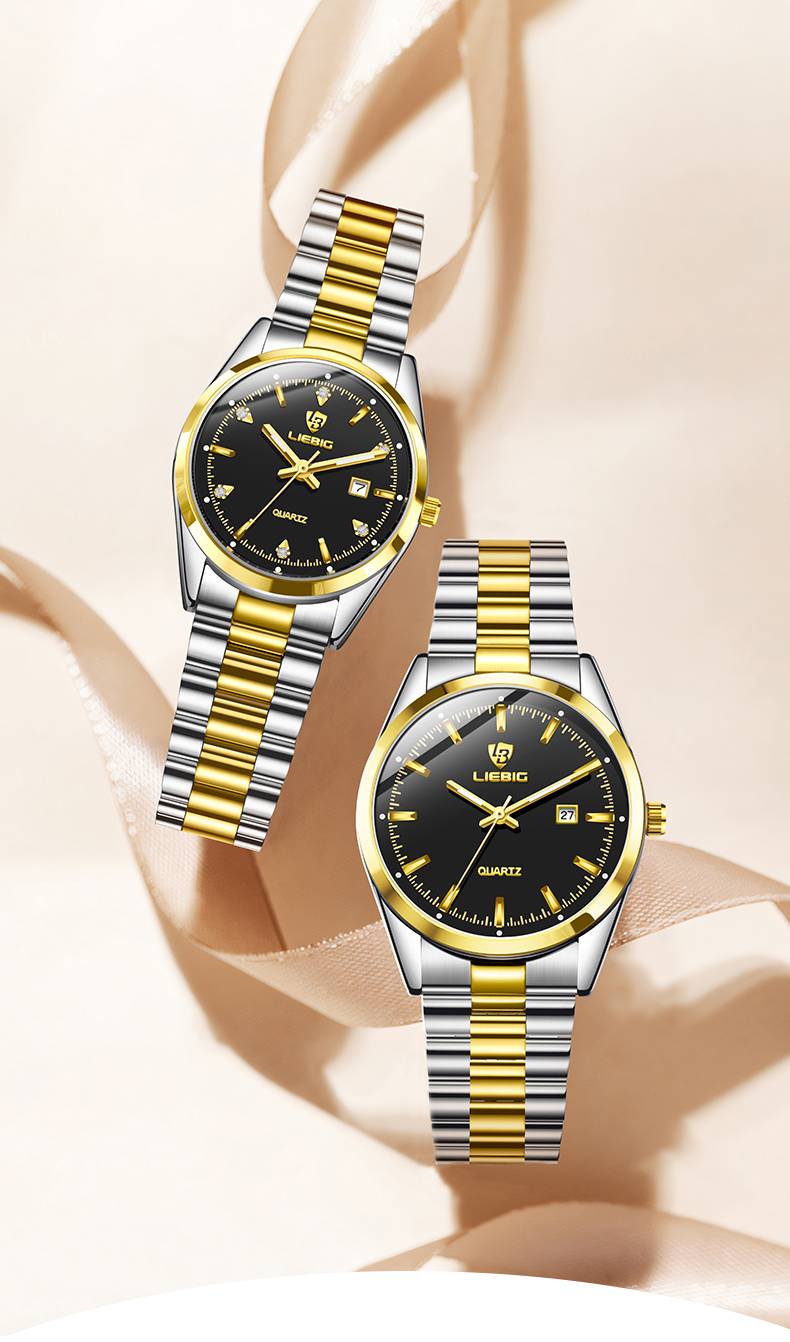 【BUY 1 GET 4】LIEBIG 8007 Women/men couple Watches 3ATM Waterproof ...