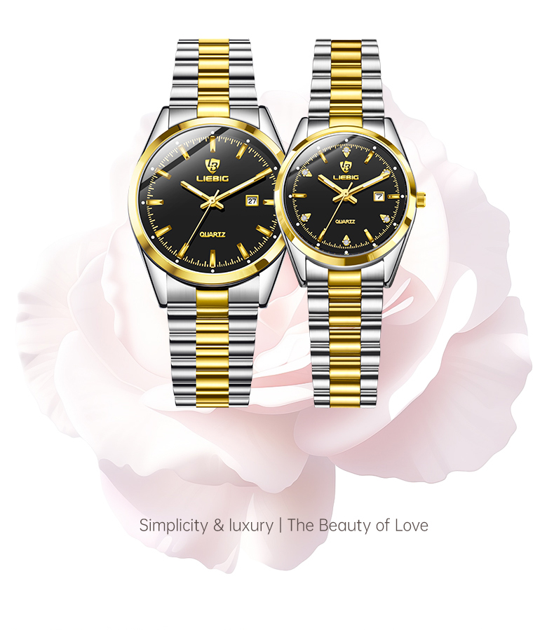 【BUY 1 GET 4】LIEBIG 8007 Women/men couple Watches 3ATM Waterproof ...