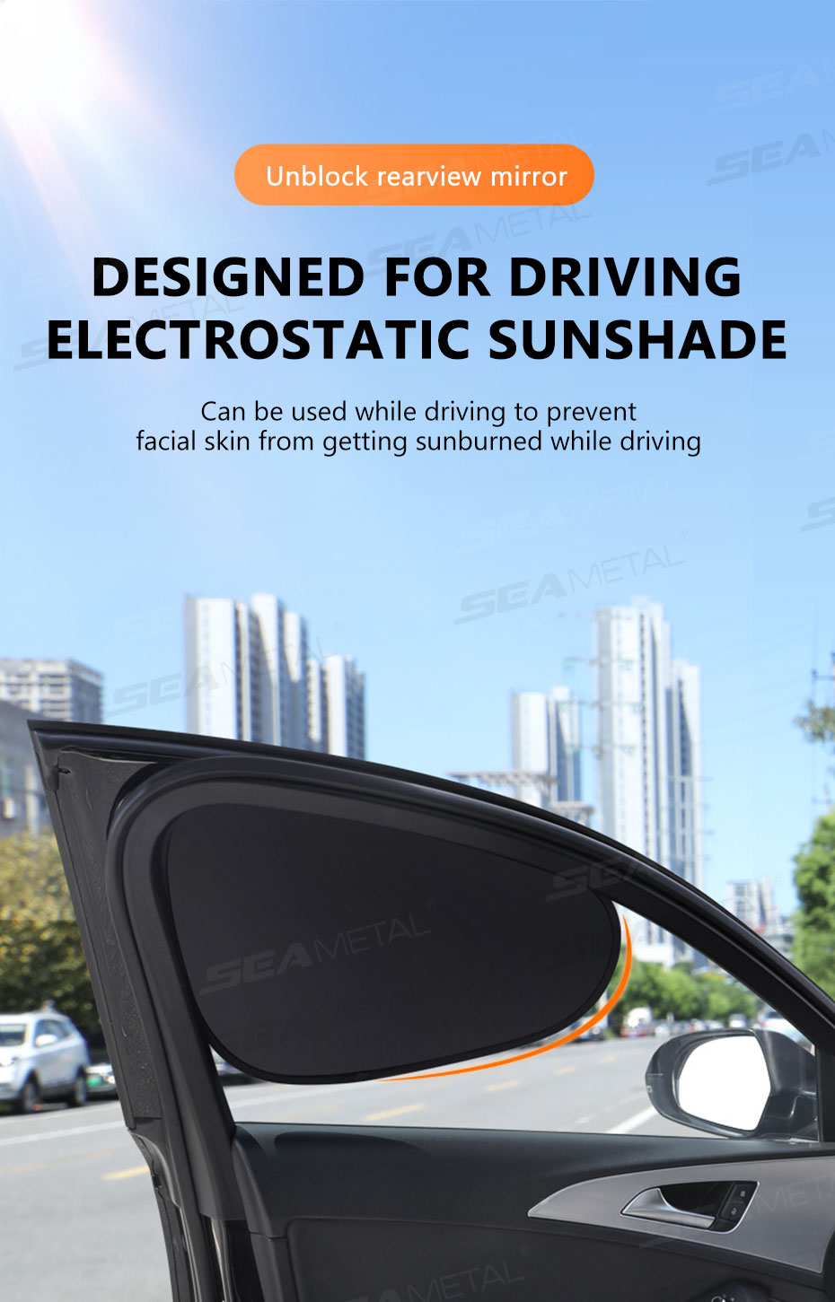 SEAMETAL Car Windshield Sunshade Car Side Window Insulation Adsorption ...