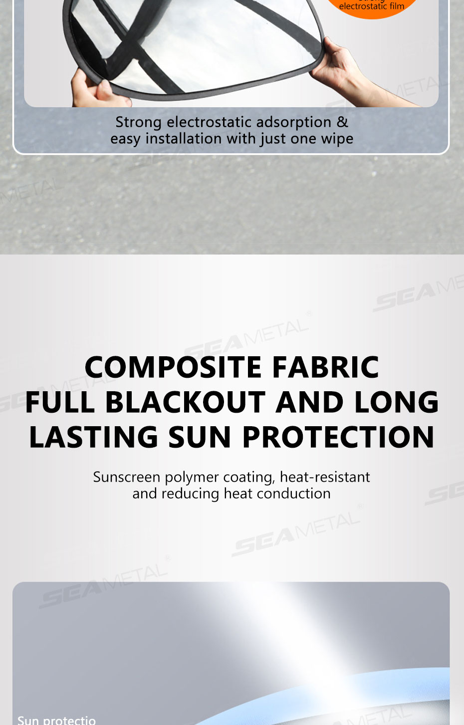 SEAMETAL Car Windshield Sunshade Car Side Window Insulation Adsorption ...