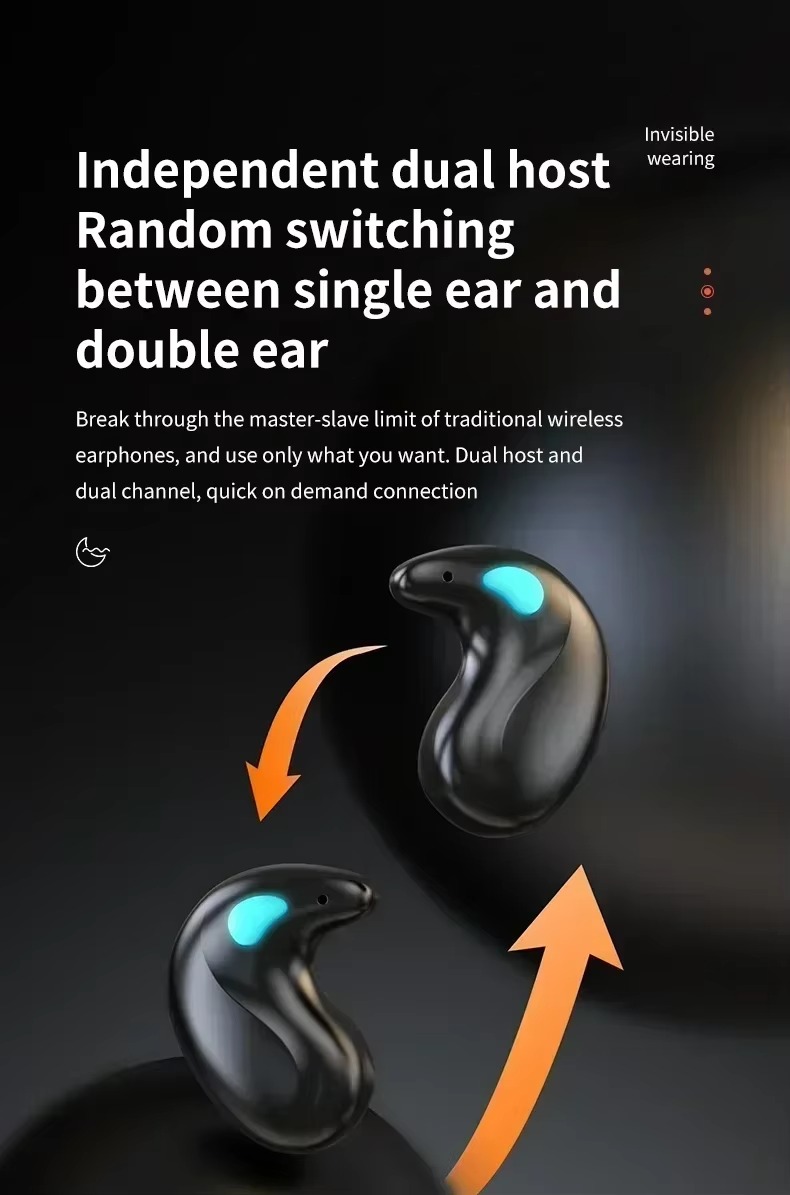X55 TWS Sleeping HD Earbuds Wireless Mini Waterproof Headphones ...