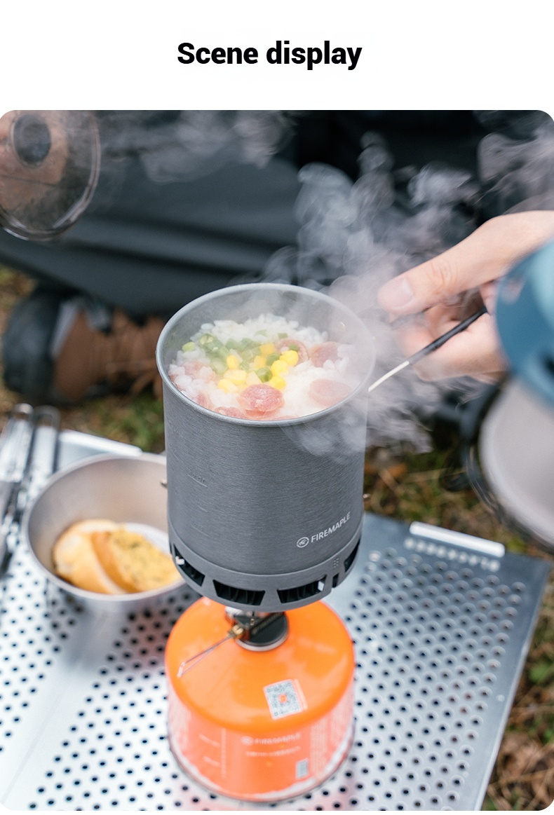 Fire Maple G3 Pot BC Cookset 600ml Ultralight 164g Heat Exchange Efficient Cooking Non-Stick ...