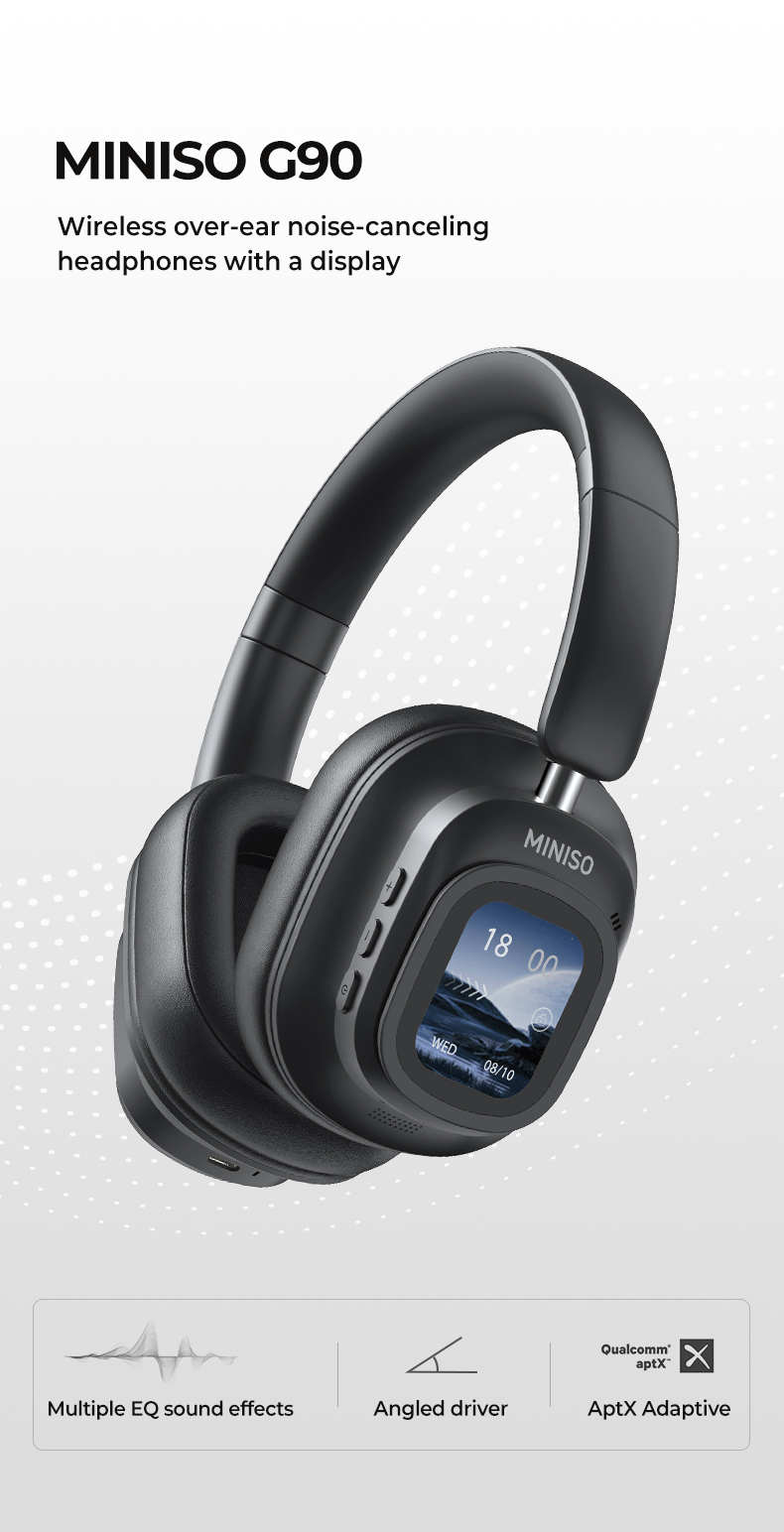 MINISO G90 Wireless Bluetooth Headset Wireless Stereo Noise Reduction ...