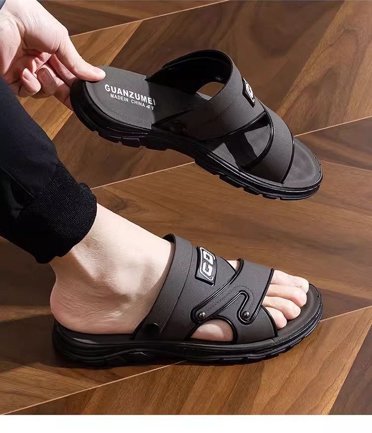 men's single line beach slip-resistant slippers | Shopee Philippines