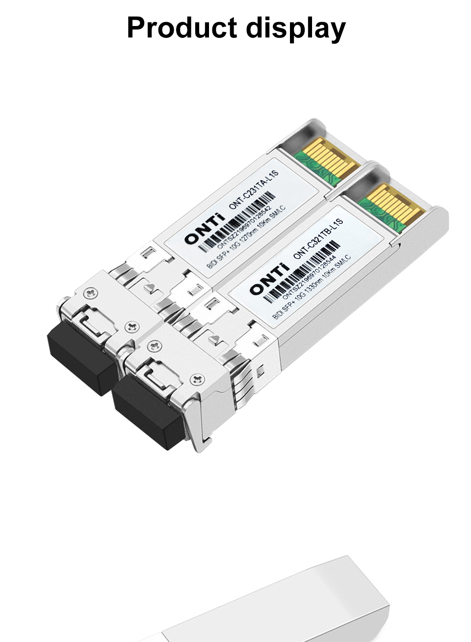 ONTi a Pair SFP+ Module 10G LC BIDI Single-mode Single Fiber 10KM ...