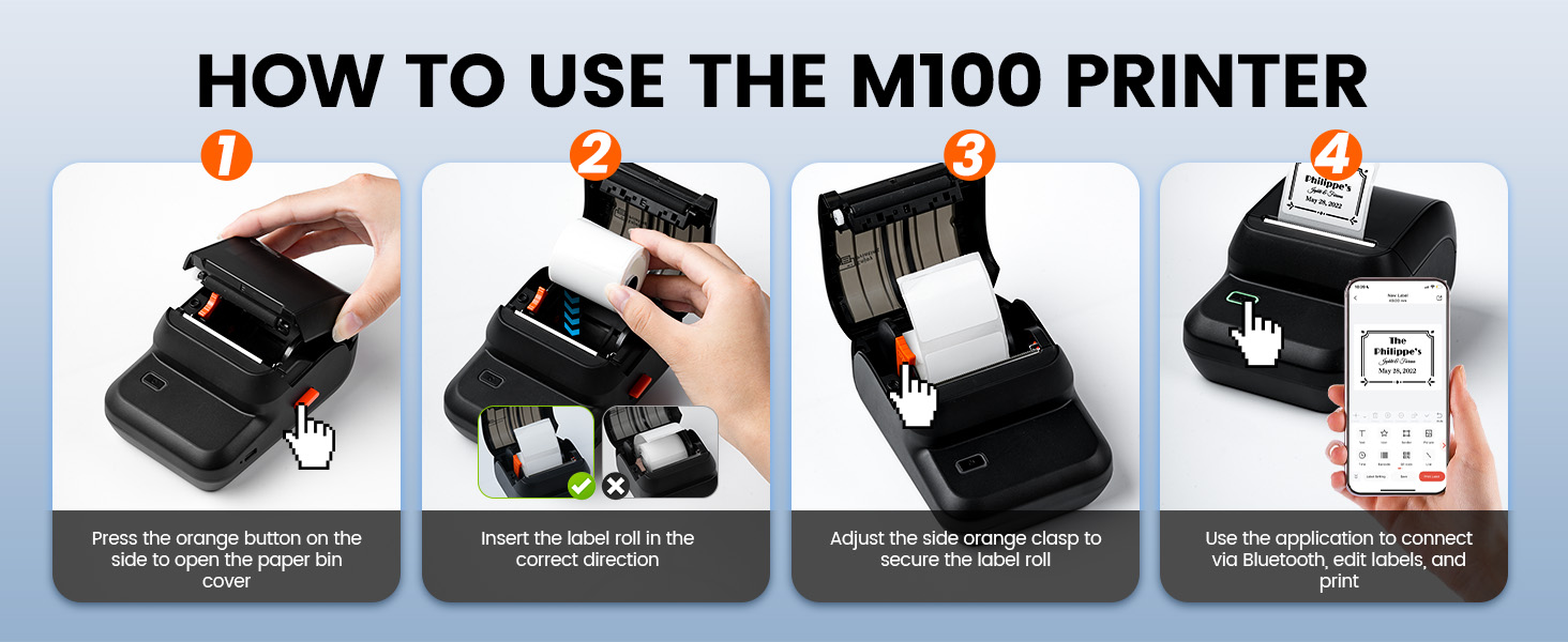 Phomemo M100 Label Sticker Printer,Inkless Thermal Printer | Shopee Philippines