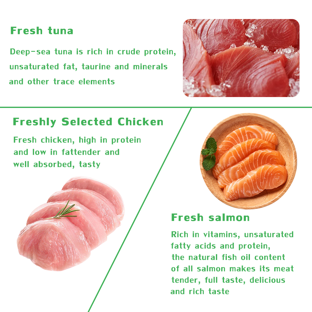 Cat Wet Food 85g Real Meat Delish - Chicken Salmon Tuna Cat Food For ...