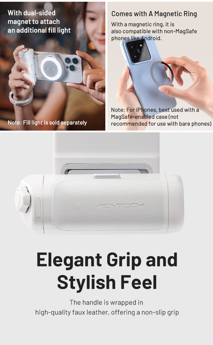PGYTECH MagCam Phone Grip --- 3-in-1 Mobile Phone Grip with MagSafe ...