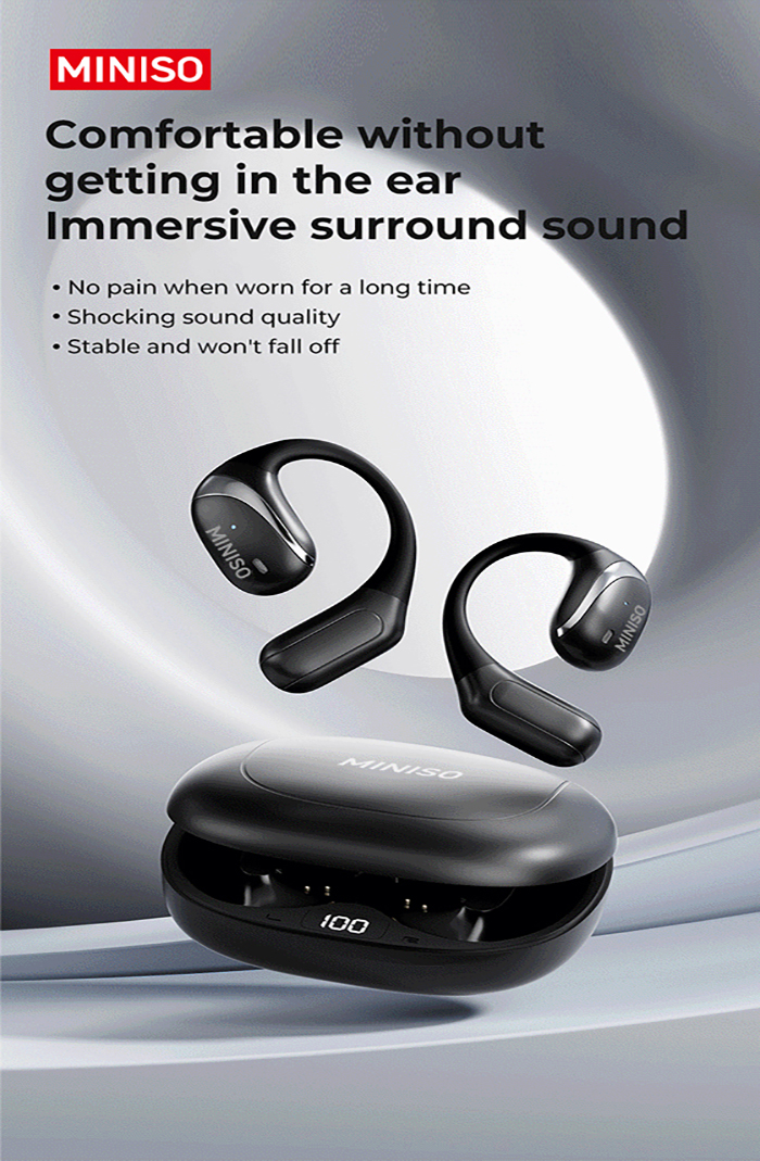 MINISO X62 OWS Wireless Earphone Bluetooth 5.4 TWS 3D Stereo Headset ...