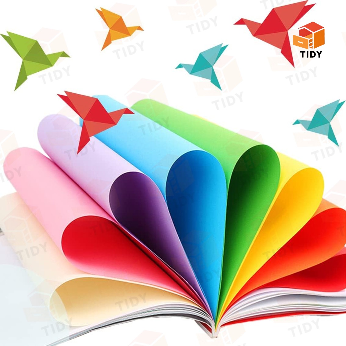 TIDY Color Paper 100 Sheets 10 Colors A4 Color Printed Paper Color Art ...
