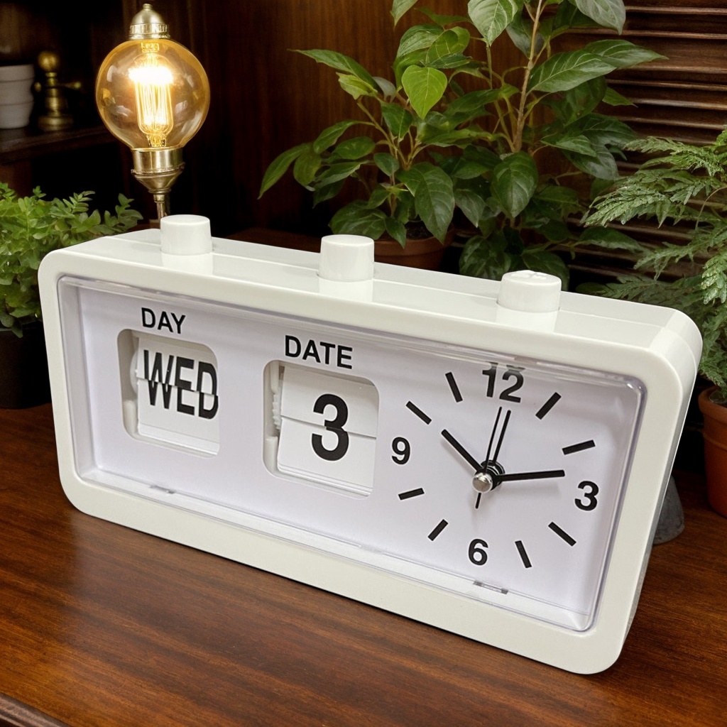 Most favorable retro style flip clock, digital flip date time display ...