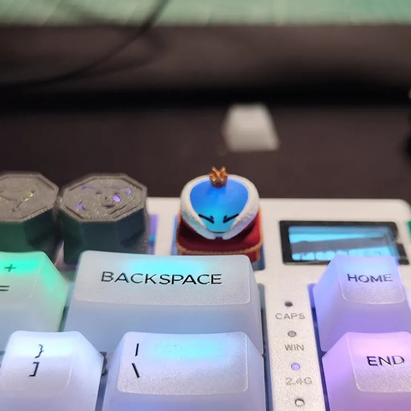 Rimuru Keycap Cute Cartoon MX Switch Mechanical Keyboard Handmade Resin Keycaps DIY Personalized ...