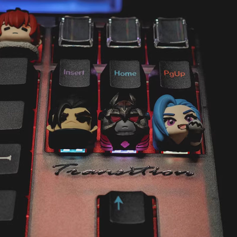 LOL Jinx Keycap Cute Cartoon 3D Creative Cute MX Switch Mechanical ...