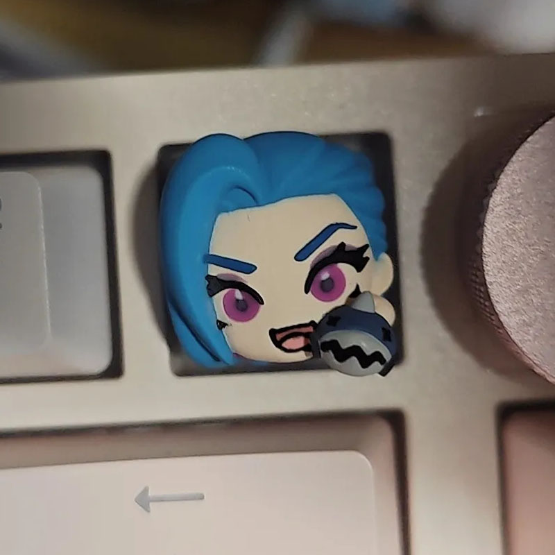LOL Jinx Keycap Cute Cartoon 3D Creative Cute MX Switch Mechanical ...