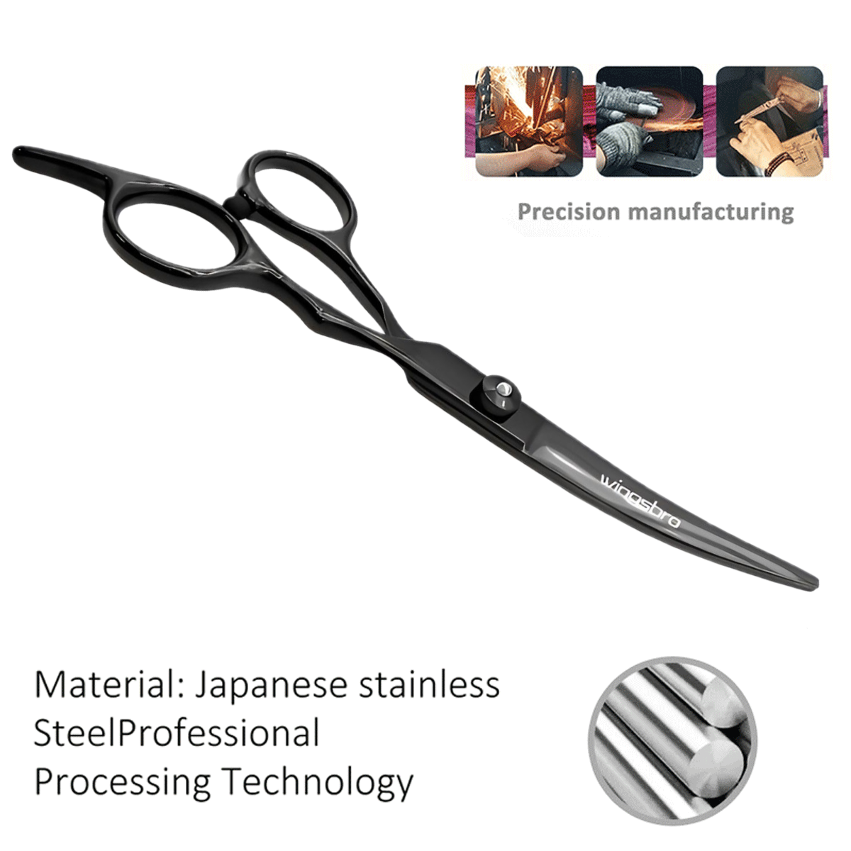 6.5 INCH Curved dog grooming scissors , Pet Curved Shear for Dogs and ...