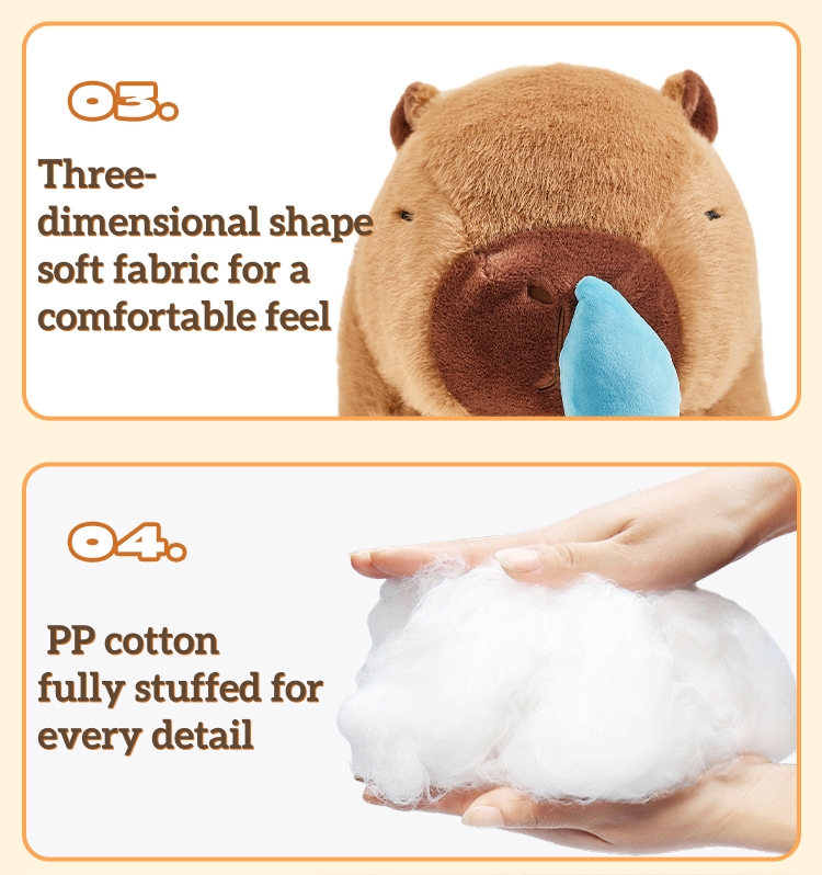 20cm/30cm Capybara Plush Toy with Automatic Retractable Snot Ball ...