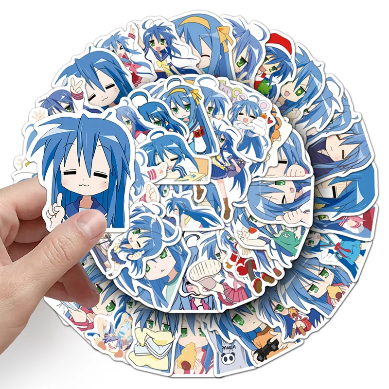 50PCS Izumi Konata Stickers Anime Decal DIY Fridge Luggage Laptop Phone ...
