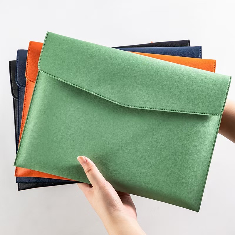 A4/A3 Leather Expanding Long File Folder Waterproof Wear-Resistant ...