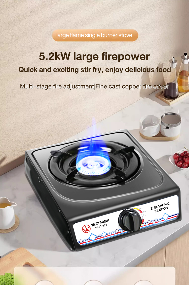 Single Gas Stove burner gas stove home Stainless steel tabletop butane ...