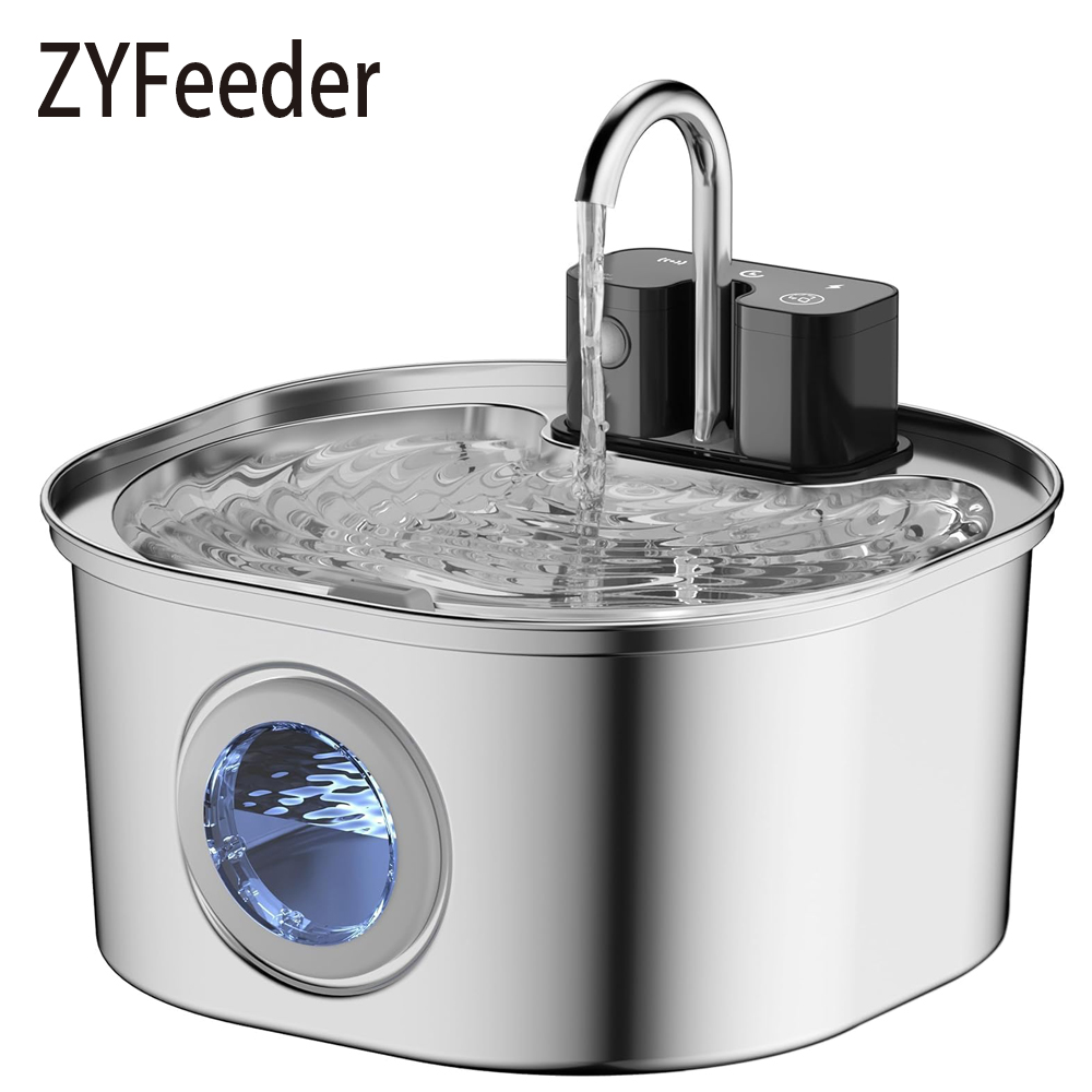 3.2L/1080z Wireless Charging Sensor Cat Water Feeder Stainless Steel ...