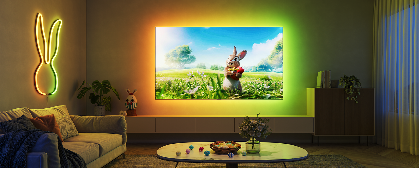 TUYA Backlight LED TV Music Synchro Lamp RGBIC Atmosphere Lights for TV ...