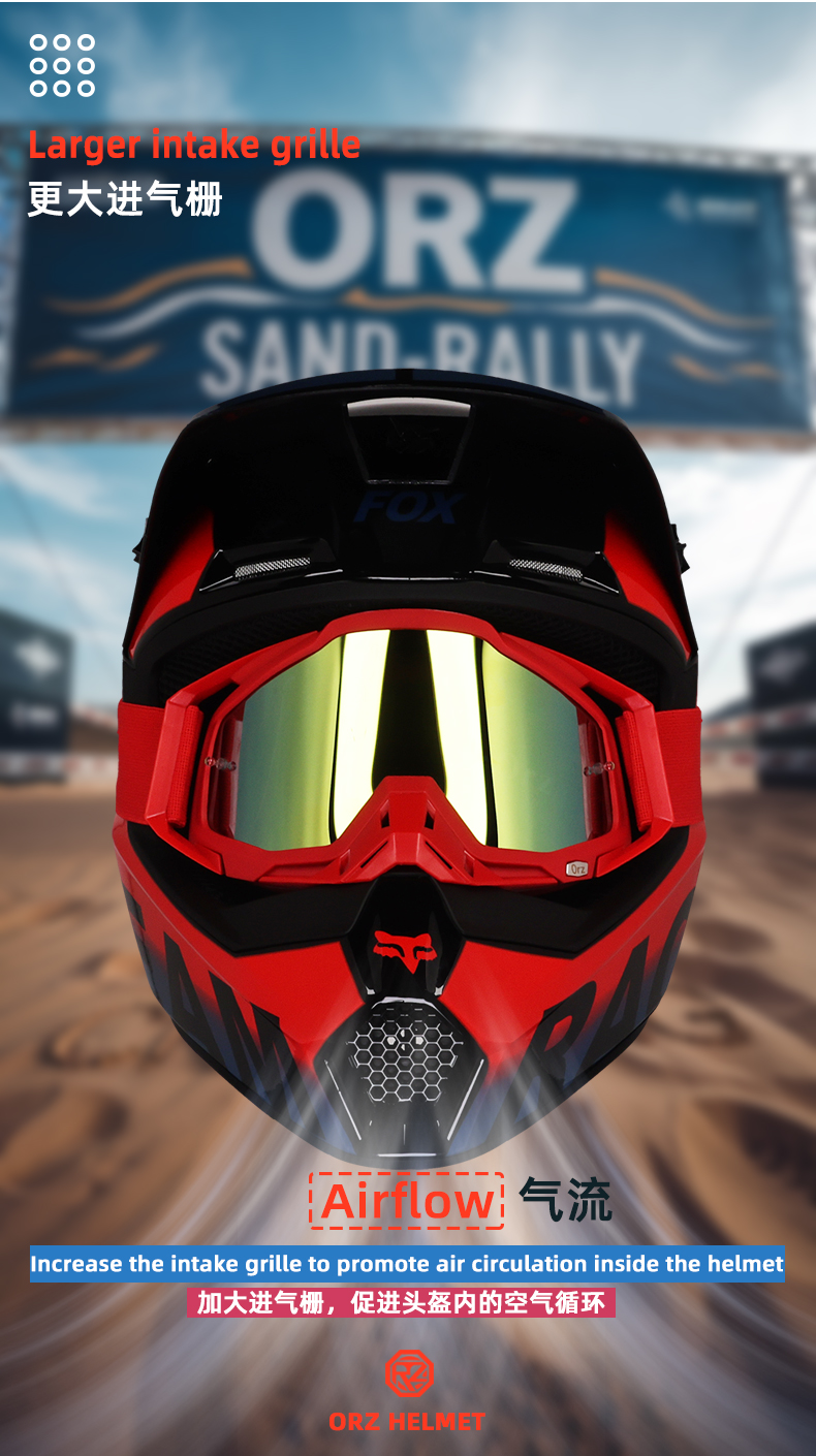 ORZ off-road race helmet motorcycle fully covered mountain DH downhill helmet off-road bicycle ...