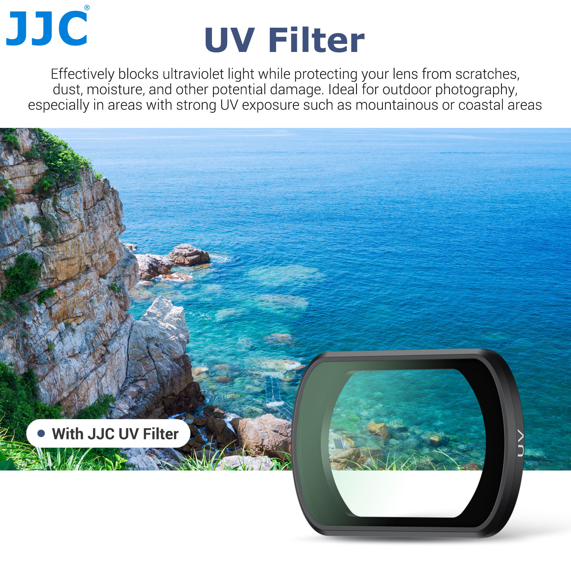 JJC ND/NDV/CPL/1/4 Black Mist Filter Set for DJI Osmo Pocket 3 Camera ...