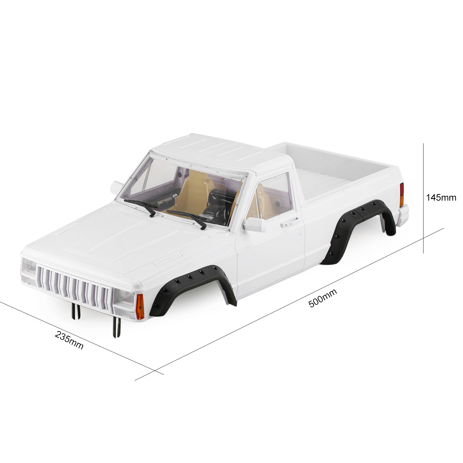 NEEBRC 1/10 RC Crawler Car Body AX-313B Wheelbase Pickup Body Shell Car ...