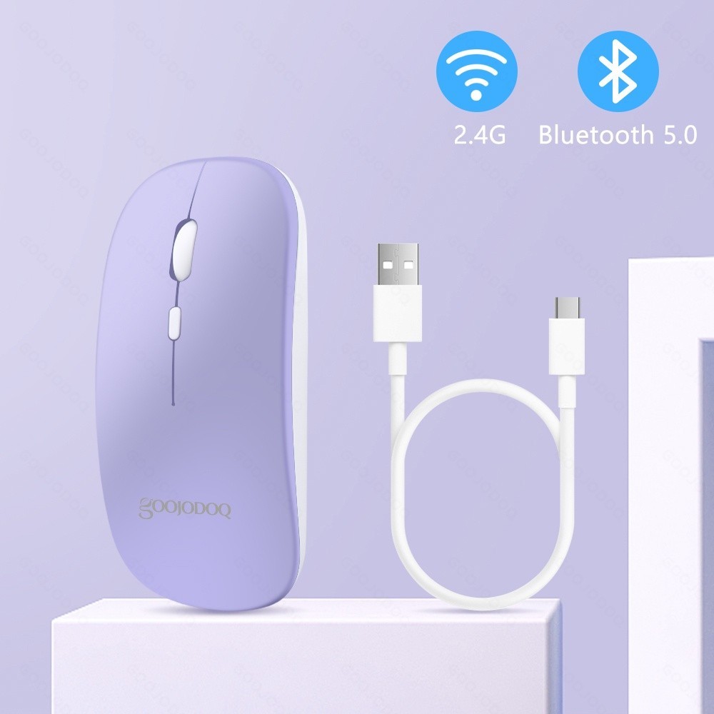 GOOJODOQ Mouse Wireless for Laptop Bluetooth Rechargeable Silent Tablet ...