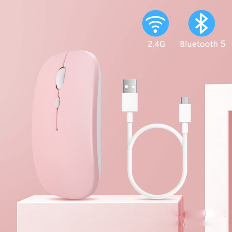 New Silent Bluetooth Wireless Mouse 2.4GHz for iPad, MacBook, and Laptop - Optical, Rechargeable ...